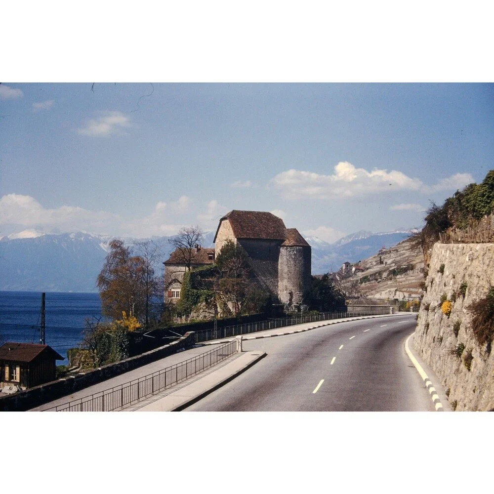 Art | Kodak Slide 195s Red Border Kodachromechillon Castle Lake Geneva ...